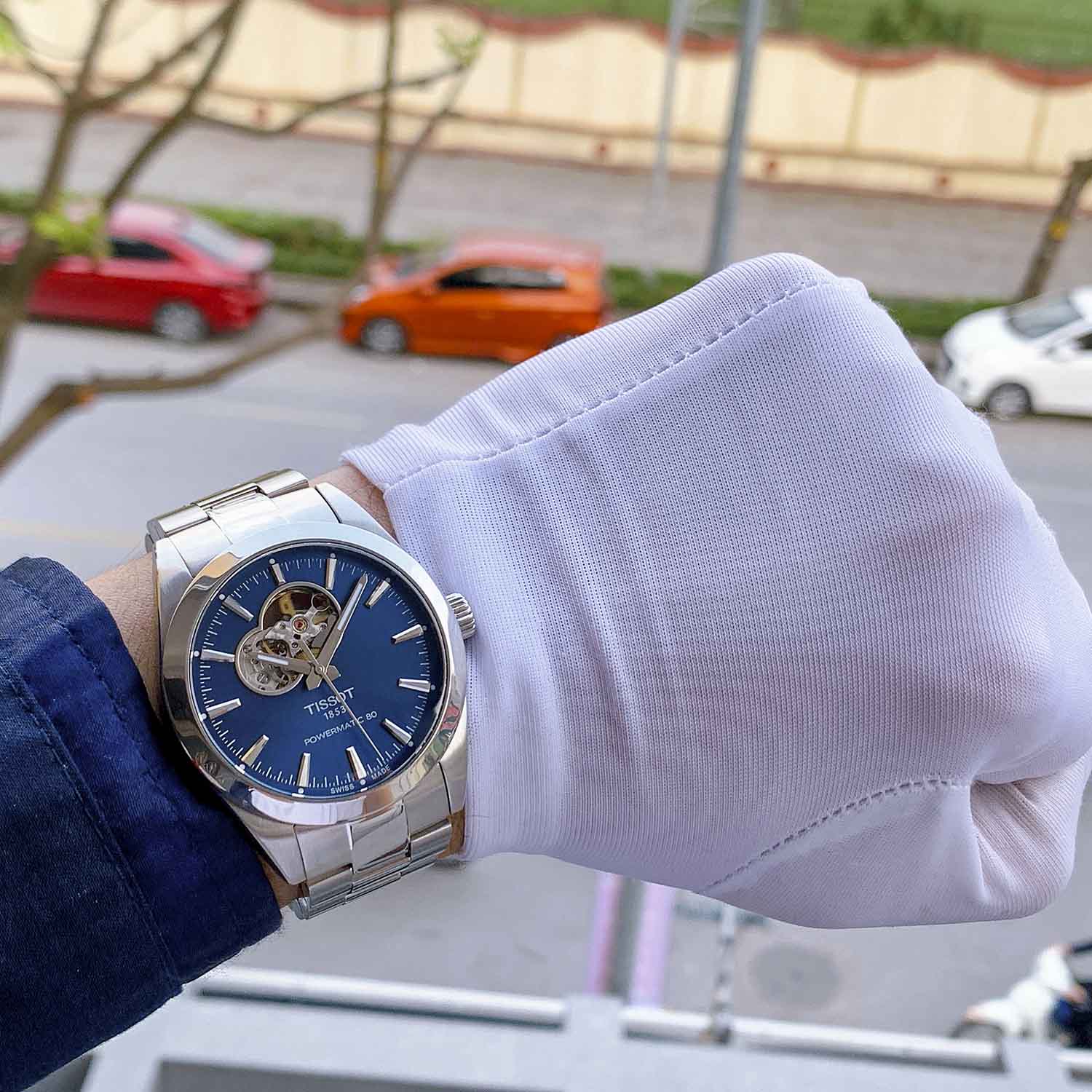 Tissot Gentleman Open Heart Blue T127.407.11.041.01 (T1274071104101) Used